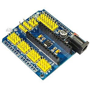 AIHJCNELE 2pcs Nano I/O Expansion Board Extension Shield for Nano V3.0 UNO R3 R1 Pro Duemilanove Nano I O Sensor Shield Module Nano UNO Multipurpose Expansion PCB with Dupont Cable Wire Kits