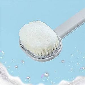 INGVY Dry Brushing Body Brush Multifunctional Detachable Bath Brush Back Body Bath Shower Sponge Scrubber Brushes with Handle Massager Bathroom Brush (Color : Green)