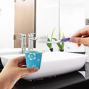 LITOPAK 800 Pack 3oz Disposable Bathroom Cups, Colorful Disposable Mouthwash Cups, Small Disposable Cups, Mini Paper Cups for Parties, Picnics, Barbecues, Travel and Events