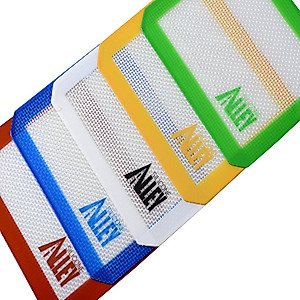 Non-stick Wax Mat Pad [5-Pack] / Silicone Nonstick Mat Small Rectangle 5" x 4" - Colors Exactly as Featured