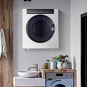 PETSITE Portable Clothes Dryer, Electric Compact Laundry Dryer w/ 3 Heating Levels, IHS & ECO Mode, Stainless-Steel Drum, Overheat Protection, 8.8 lbs Capacity, Ideal for Apartment, Home, Dorm, 1400W, White