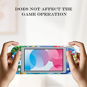 PERFECTSIGHT Compatible with Nintendo Switch Lite Skin Sticker Kawaii Cartoon Vinyl Decal Pretty Pattern Protective Film for NS Console & Joy-Con Controller & Dock (5.5-Mario)