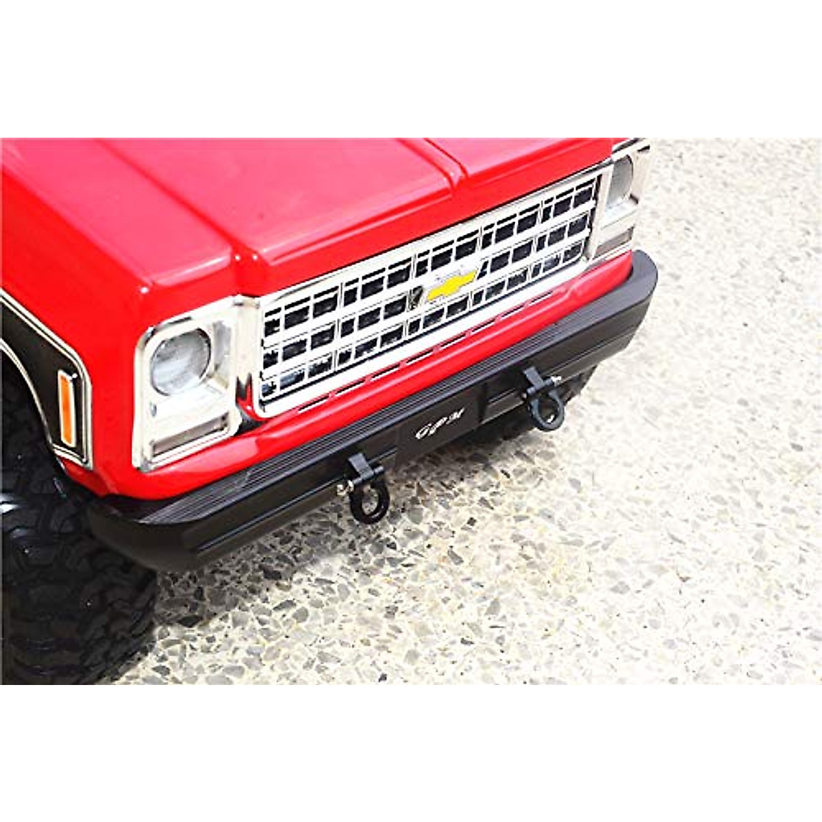 3pc Set Upgrades Aluminium Front Bumper Mount+D-Rings TRAXXAS-1/10 TRX-4 Chevrolet K5 Blazer 82076-4 RC Cars by GPM (Silver)