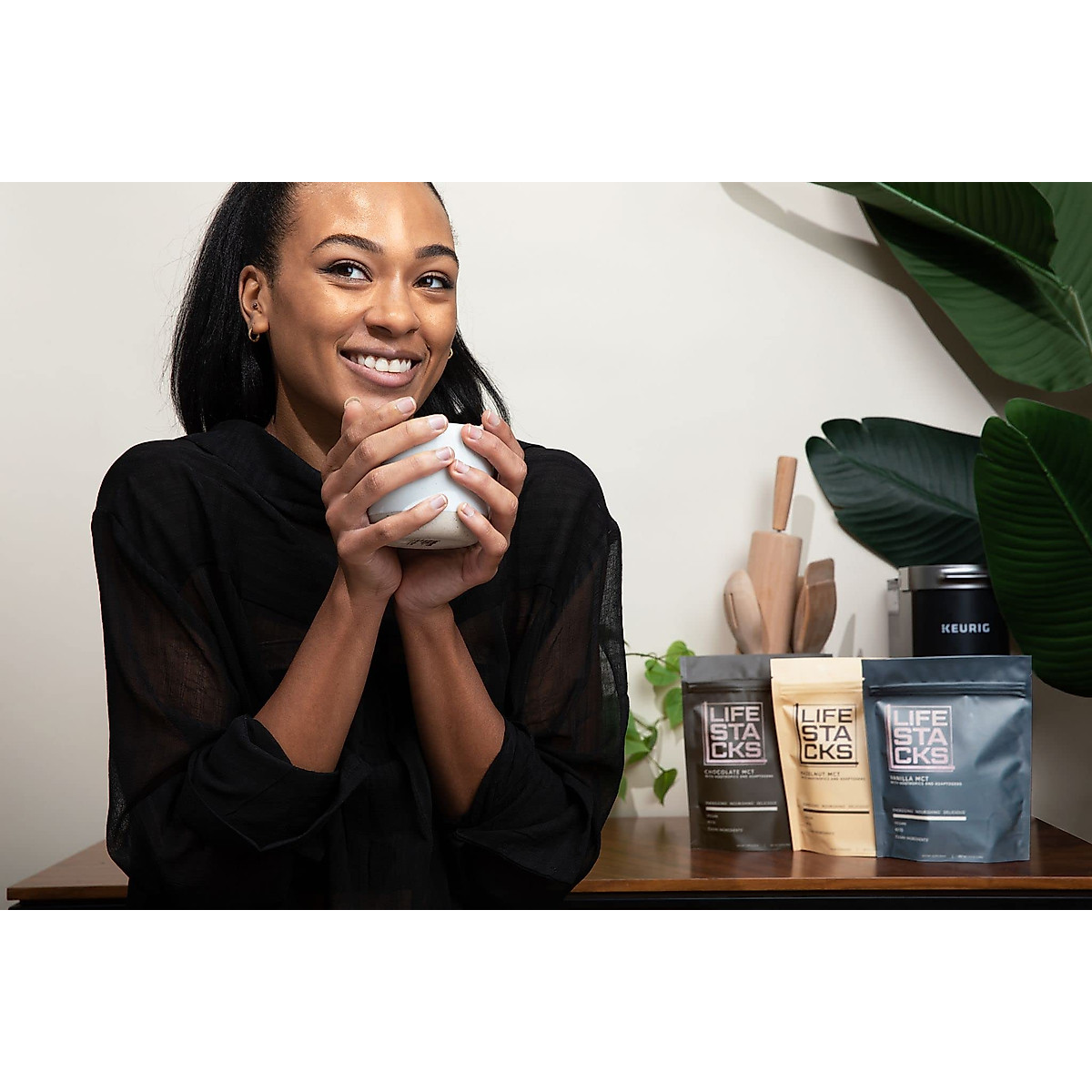 LIFESTACKS Vanilla MCT Oil Powder to Boost Energy & Focus - Nootropics + Adaptogens for an Elevated Coffee Experience - Keto, Vegan, 0 Sugar - Stacked for Success with Ginseng, Rhodiola, L-Tyrosine