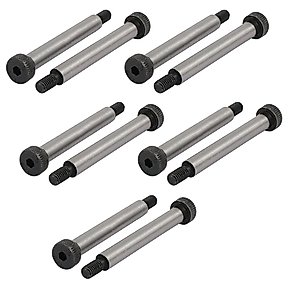 uxcell 10pcs 40Cr Steel Shoulder Bolt 8mm Shoulder Dia 60mm Shoulder Length M6x12mm Thread