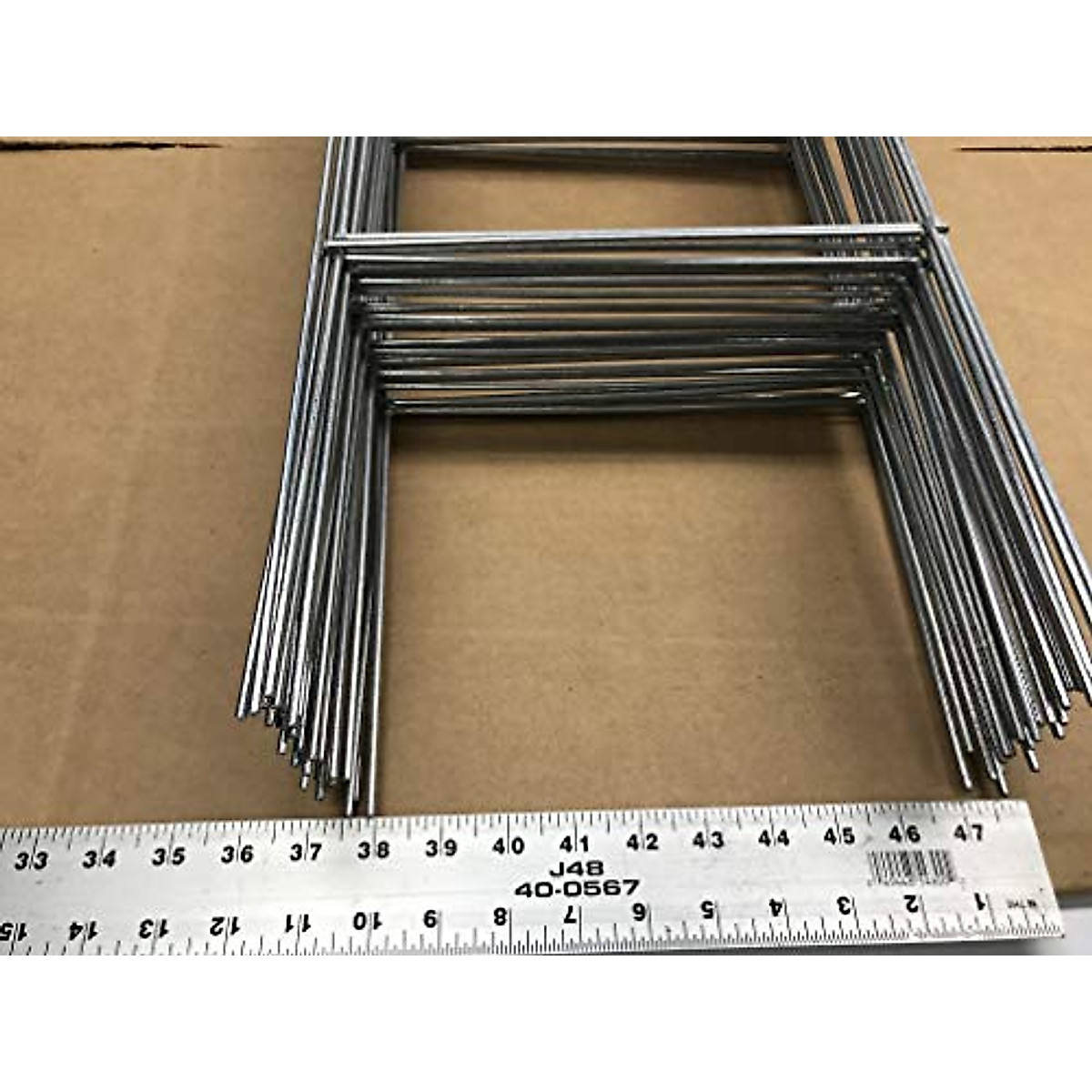 Durable Yard Signs Stake Pack of 100 Metal Stake Double H-Frame 10 inch x 24 inch x 9 Gauge Galvanized Wire Stake Signs Holder, fit 4mm or 5mm Corrugated SignsF