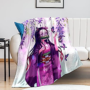 Anime Blanket Ultra Soft Flannel Fleece Cartoon Throw Blankets Home Decor Bedding Couch Sofa for Kids Adults Gift 50"X40"