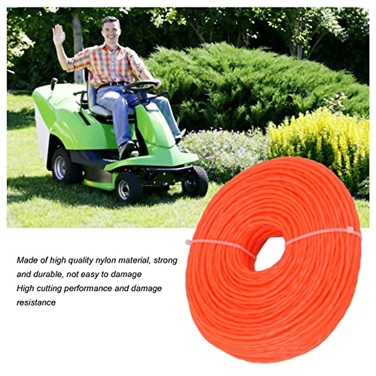 Yitre Trimmer Cord, String Trimmer Line Twist Shape for Garden Lawn Cutters