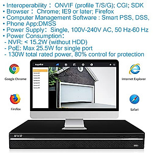 EmpireTech NVR 32Channel 1U 2HDDs 16PoE 4K&H.265 Pro Network Video Recorder Max 320 Mbps Incoming Bandwidth,NVR5232-16P-4KS2E