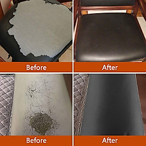 DXBULL Large Leather Repair Patch 17.3x78.7 inch Repair Tape Self-Adhesive for Furniture Sofas Car Seats Chair Couches Handbags Jackets Decorative Home Hotel Wall (Black)