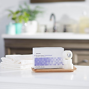 McKesson Surgical Tape, Non-Sterile, Air Permeable Plastic, 1 in x 10 yd, 12 Rolls, 1 Pack