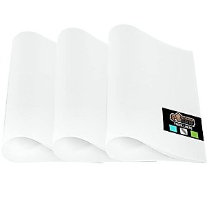 Gorilla Grip Precut Fridge Liners, 8 Pack, Waterproof Washable Shelf Liner, Slip Resistant, Slows Spills, Refrigerator Drawer, BPA Free, Mat for Glass Shelves, Fits Fruit Drawers, Freezer Safe, Clear