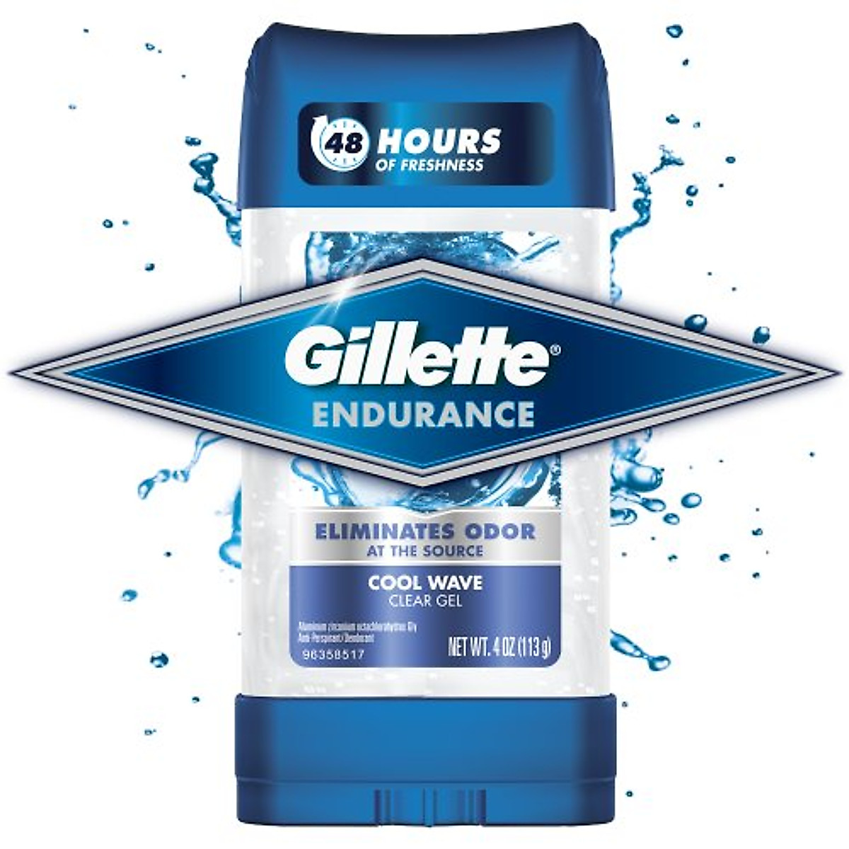 Gillette Anti-Perspirant Deodorant Clear Gel, Cool Wave 3.8 oz (Pack of 3)