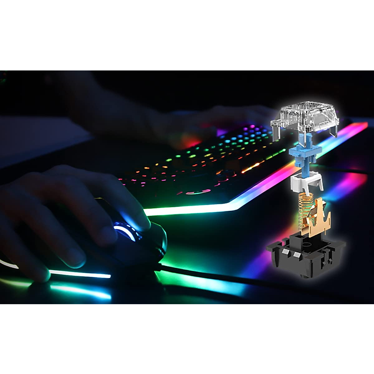 i-rocks K71M RGB Mechanical Gaming Keyboard with Media Control Knob, Gateron Switches (Brown), 107 Keys w/Full NKRO, PBT Keycaps, Multimedia Hotkeys, Detachable USB-C Cable and Onboard Storage, Black