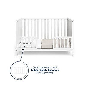 Graco Melbourne 3-in-1 Convertible Crib (White) – Converts from Baby Crib to Toddler Bed and Daybed, Fits Standard Full-Size Crib Mattress, Adjustable Mattress Support Base