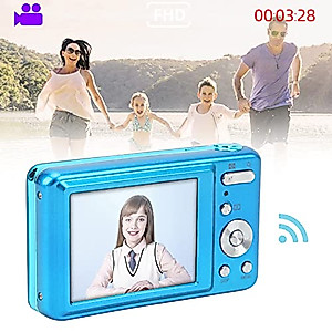 4K Digital Camera, 48 MP Camera with 2.7in HD Screen, 8X Optical Zoom Portable Digital Camera, Vlogging Camera for Children Beginners(Blue)