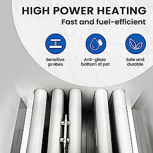 WMAOT 55 lbs Capacity 200-400°F Gas Floor Fryer, 4 Tube Commercial Deep Fryer with 2 Baskets, Restaurant Stainless Steel Natural Gas Upright Fryer, Deep Floor Fryer 120,000 BTU