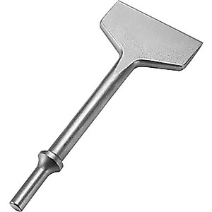Air Hammer Chisel Bits, Firecore 3 Inch Wide Air Floor Scraper 0.401 in Shank Tile Thinset Scaling Adhesive Removal, Impact Pneumatic Air Hammer Chisel Spring Attachments - FS18375