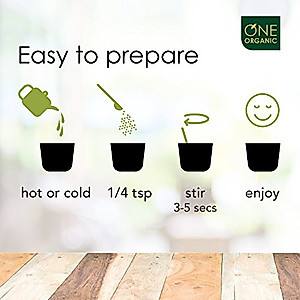 ONE ORGANIC Instant Tea Powder (Green) – 4.4 oz. – 125 Servings – USDA Certified Organic – 100% Pure Tea - Instant Hot or Iced Tea – Unsweetened