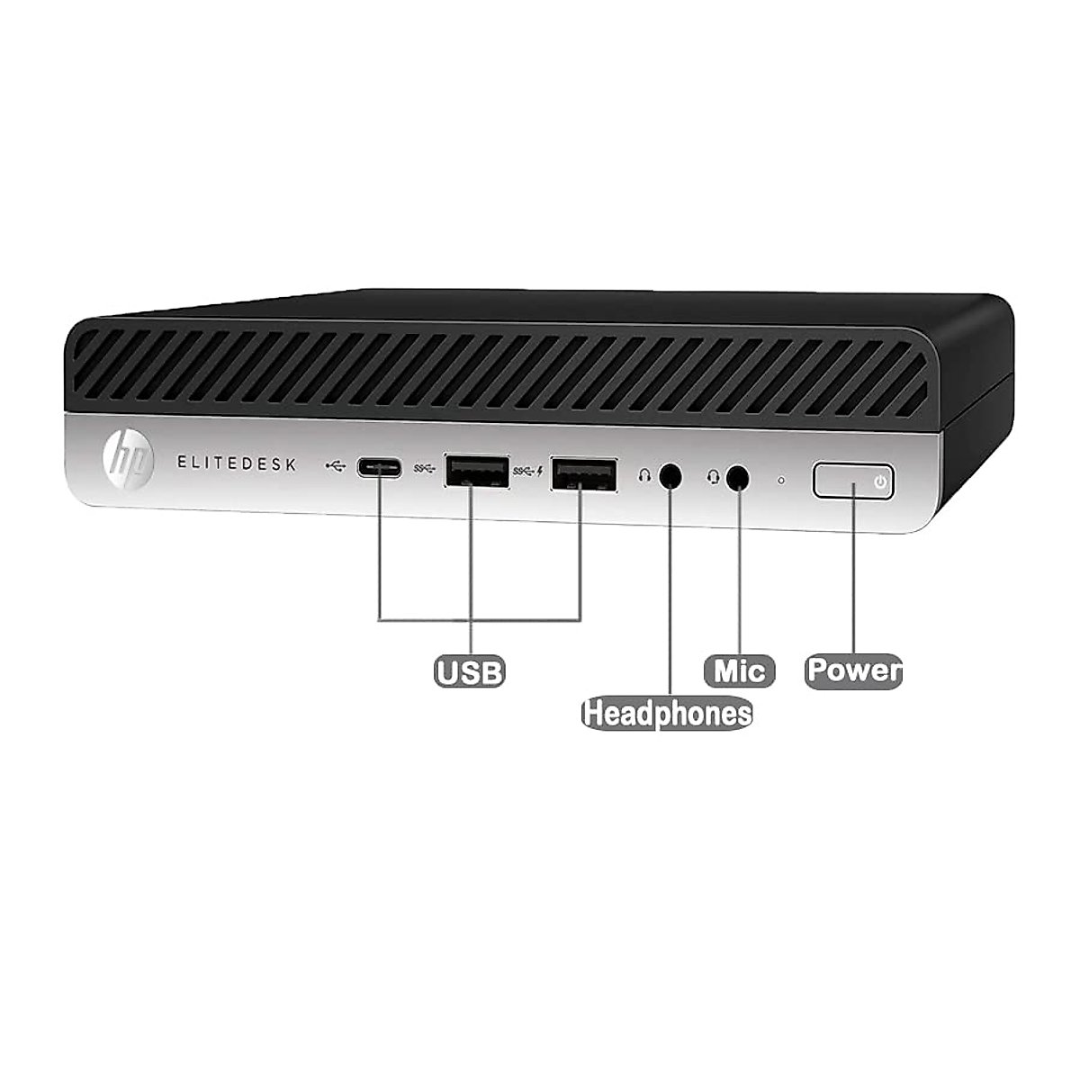 HP EliteDesk 800 G3 Mini Business Desktop (Intel Quad-Core i7-6700T 2.8Ghz, 16GB DDR4 RAM, 1TB SSD, DisplayPort DP, Ethernet RJ-45, Keyboard + Mouse, Windows 10 Pro 64-bit (Renewed)