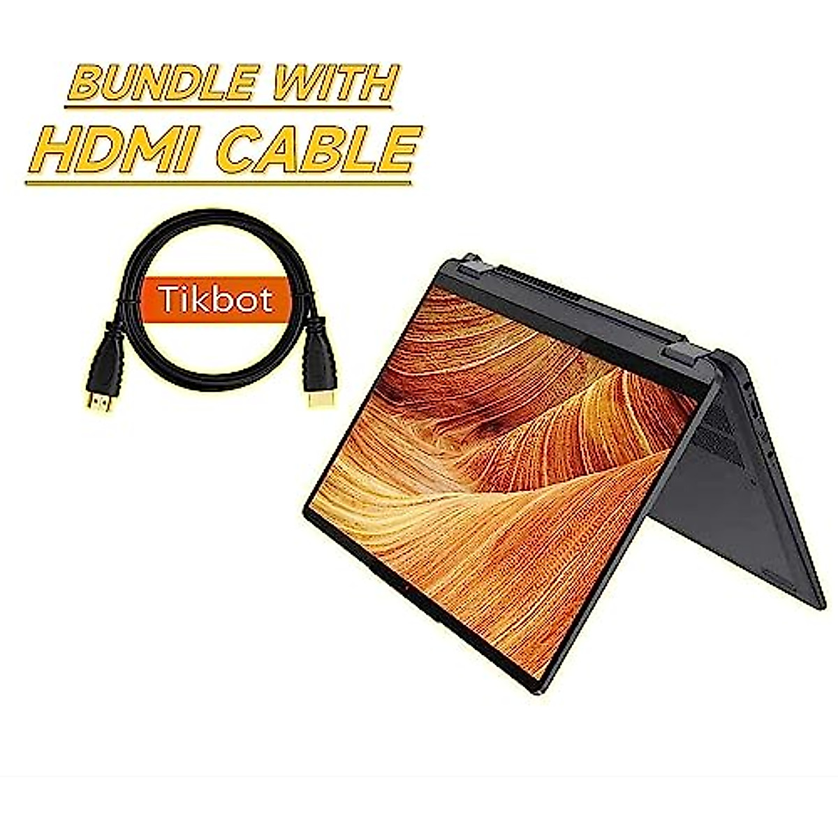 Lenovo Flex 5 14" 2-in-1 16:10 2.2K (2240x1400) Touchscreen Laptop, 8-Core AMD Ryzen 7 5700U, 16GB RAM, 512GB PCIe SSD, Wi-Fi 6, Windows 11, Fingerprint, w/HDMI Cable