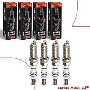 A-Premium Iridium Platinum Spark Plugs Compatible with Chevrolet Equinox 2018-2020, Malibu 2016-2020, Cruze 2016-2019 & GMC Terrain 2018-2020 & Buick Encore 2016-2019, 1.4L 1.5L 1.6L, Pack of 4