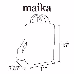 maika Recycled Canvas Zippered Backpack, Tansy, Green