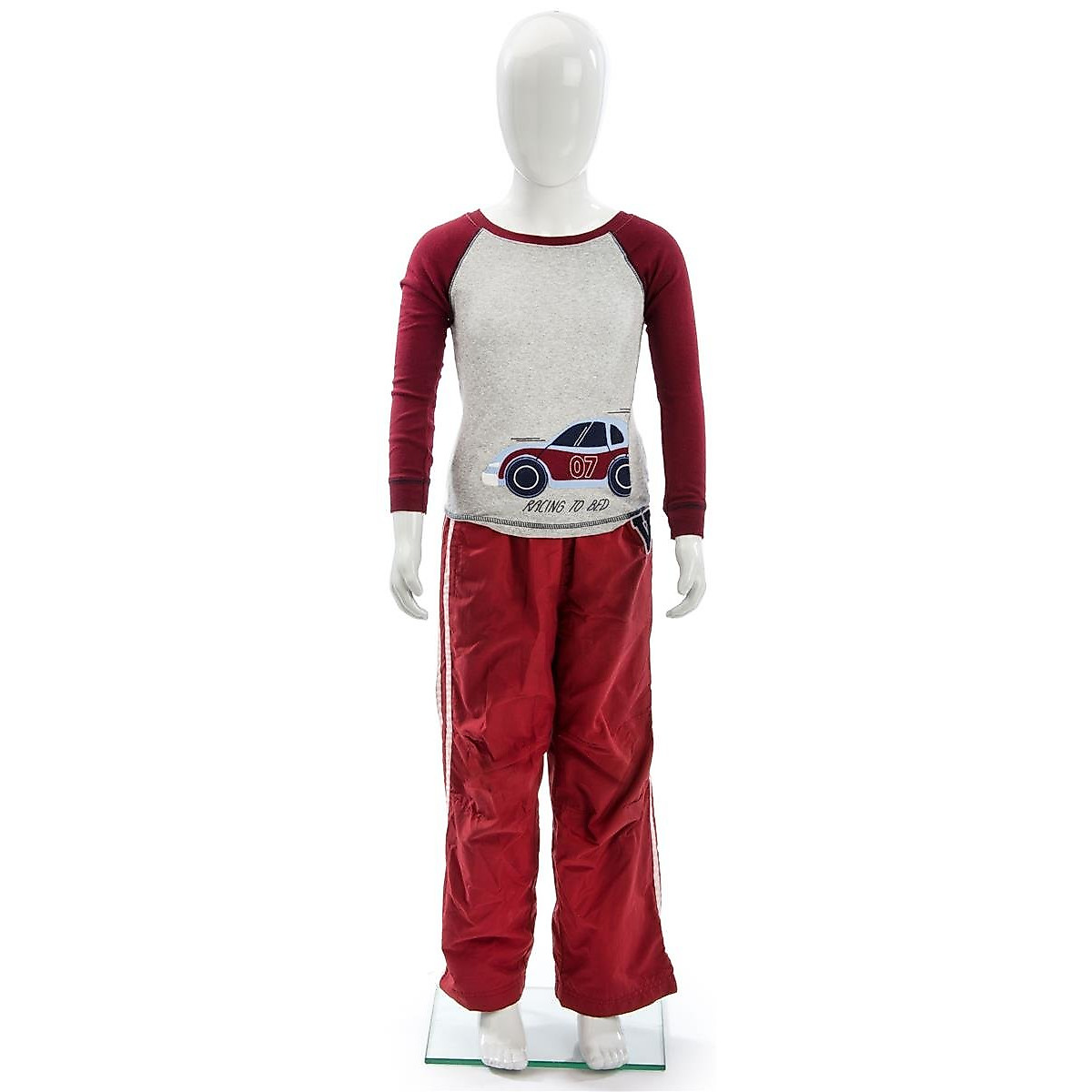 Displays2go Glossy White Polypropylene Child Youth Mannequin Form, 51-Inch