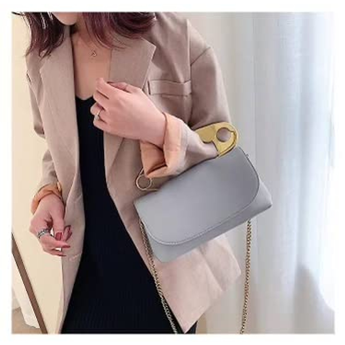 Crossbody bag Ladies Women Handbag (Black)