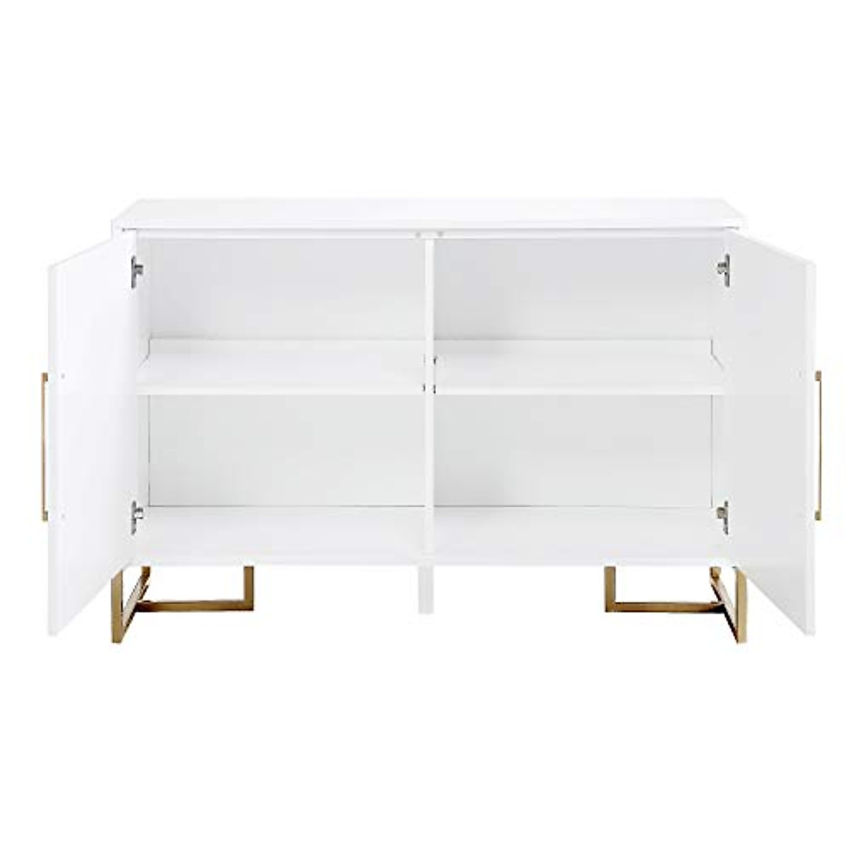 CosmoLiving by Cosmopolitan CosmoLiving Herringbone Unit, White Console