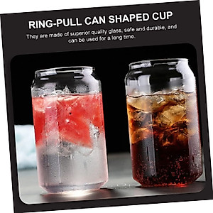 HAKIDZEL 2Pcs can cup glass cups beer mugs clear coffee mugs canned drinks glass drinking glasses vodka glasses Water Mug Ring-pull Can Shaped Cup household soda can golf cup beer can