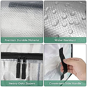 BALEINE 28 Gallon Moving Totes with Reinforced Handles, Heavy-Duty UnderBed Storage Bag for Moving Boxes, Clothes, Travel, Attics (6 Pack, White)