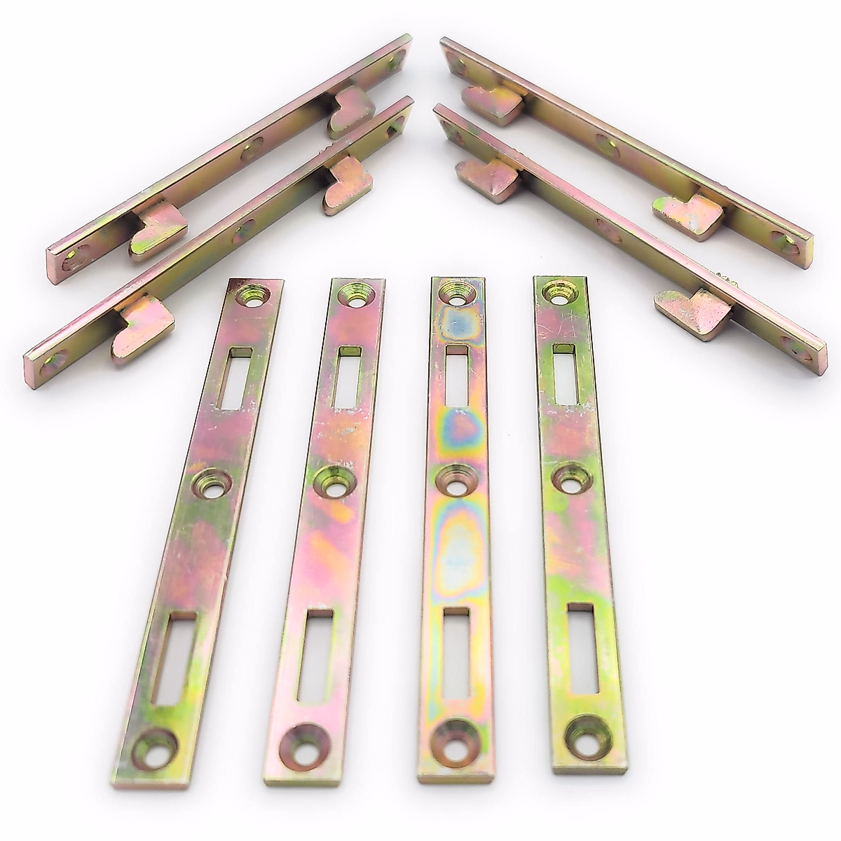 METAL MAGERY Bed Rail Fasteners 6" Set of 4 Bed Rail Brackets Heavy Duty Bed Frame Rail Hardware