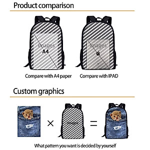 Agoviwo Hockey Graphic School Backpack for Girls 10-12 Aesthetic Book Bag, Lunch Bag and Pencil Case Organizer