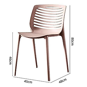 N/A Creative Simple Modern Geometric Hollow Chair Fashion Dining Chair Thick Plastic Chair Outdoor Leisure Reception Chair (Color : A1)