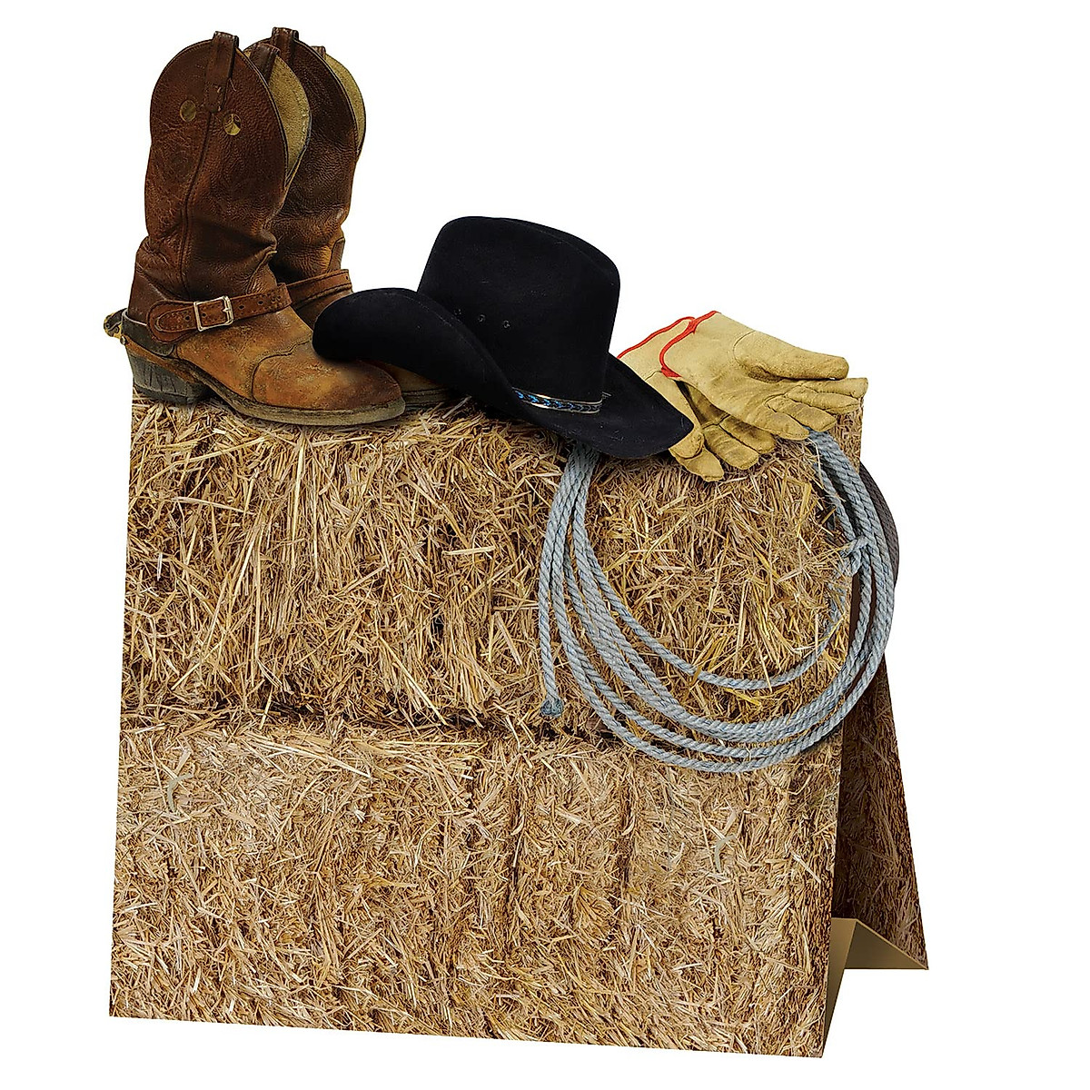 Beistle 3-D Western Centerpiece, 9.5" Tall - Desert-Themed Table Decoration for Cowboy Old Wild West Birthday Parties
