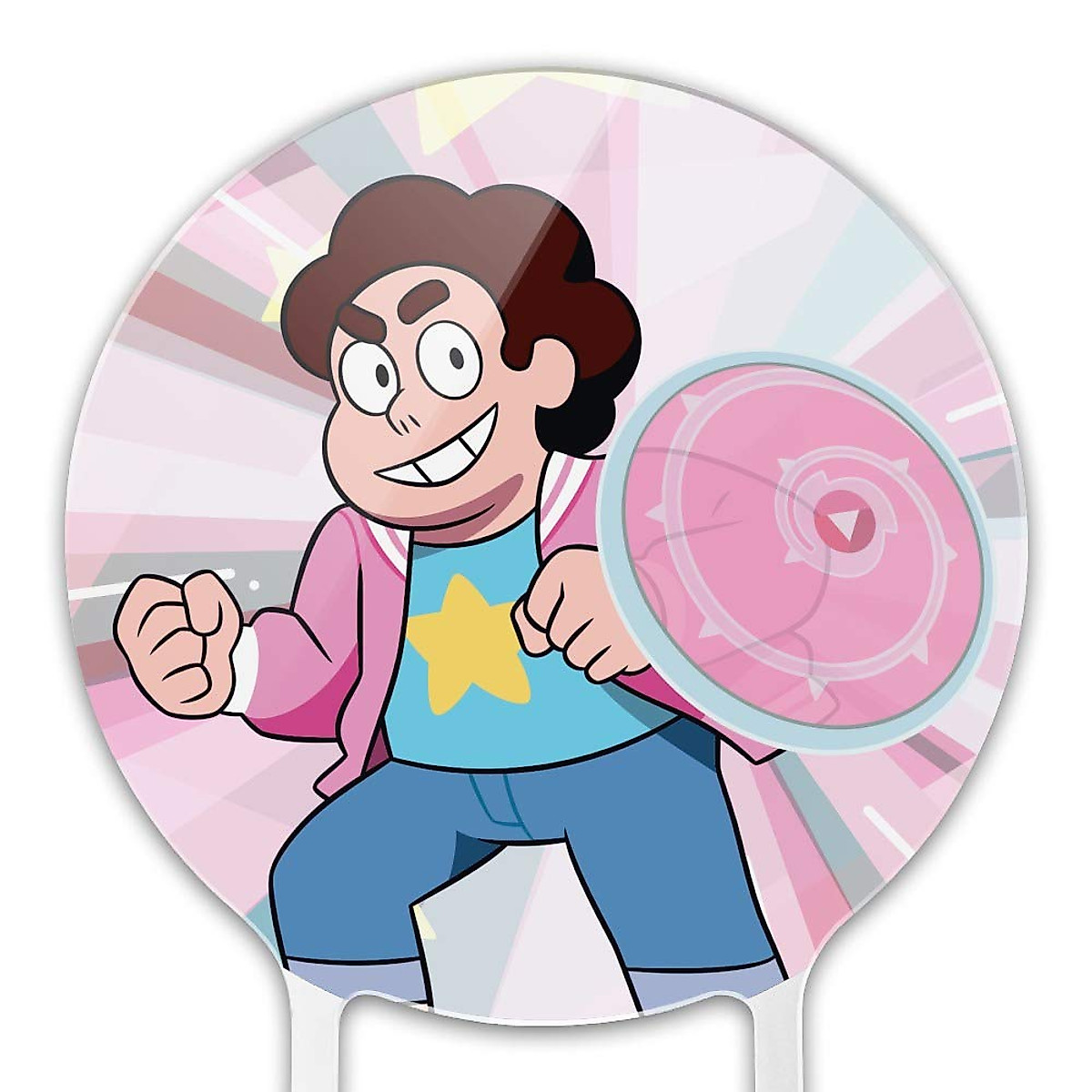 Acrylic Steven Universe Steven Shield Cake Topper Party Decoration for Wedding Anniversary Birthday Graduation