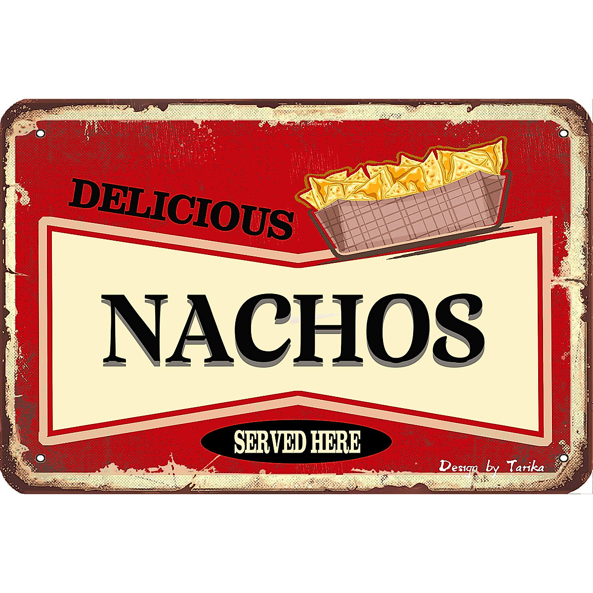 Nachos 20X30 cm Retro Look Tin Decoration Plaque Sign for Home Kitchen Bathroom Farm Garden Garage Inspirational Quotes Wall Decor