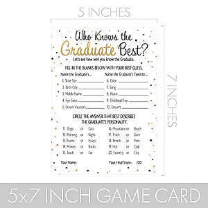 DISTINCTIVS Who Knows The Graduate Best, Graduation Games for Parties - 25 Count