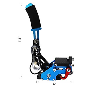 Nejoney USB Handbrake, PC Windows Gaming Peripherals for SIM Racing Games G25/G27/G29/T150/T300/T500 with Clamp (BLUE)