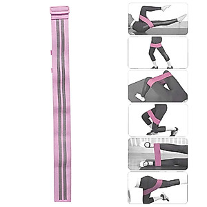 Adjustable Hip Resistance Band, Qiilu Unisex Adjustable Hip Resistance Band Hip Resistance Band Loop Circle Gym Yoga Fitness Exercise(Pink)