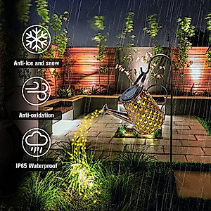 Engmoo Solar Watering Can Twinkling Light Outdoor Decorations Light for Garden Patio Backyard Lawn