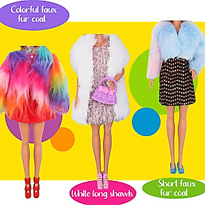 EuTengHao Doll Winter Coat Clothes Accessories for 11.5'' Girl Doll Include Doll Shoes Winter Fashion Coat Jacket Tops Jeans Dress Hat with Hangers Necklaces Bags for Girls Xmas Gift