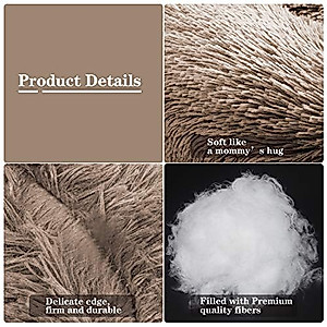 MFOX Calming Dog Bed (XL) for Medium and Large Dogs Pet Bed Faux Fur Donut Cuddler Up to 35/55/100lbs