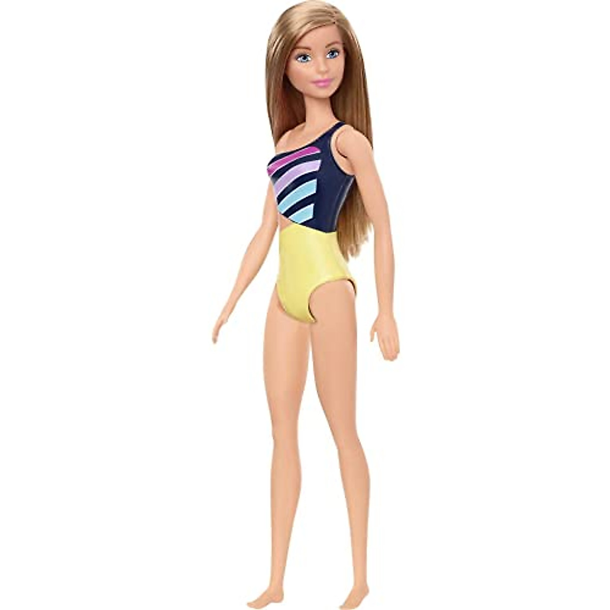 Barbie Doll, Blonde, Wearing Colorful Cut-Out Swimsuit, for Kids 3 to 7 Years Old