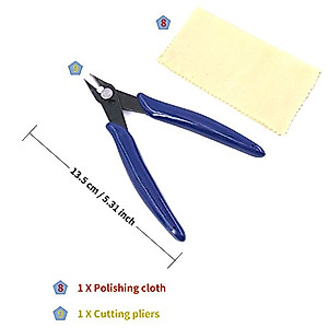 Swpeet 9Pcs Compatible for Gundam Modeler Basic Tools, Perfect Replacement for Gundam Model Tools Kit Building Beginner Hobby Model Assemble Building With Duty Plastic Container