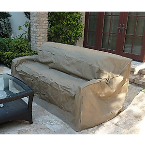 Over Sized Sofa Cover - Weatherproof Your Patio Furniture in Neutral Taupe 93.5" L x 45" D x 39" H