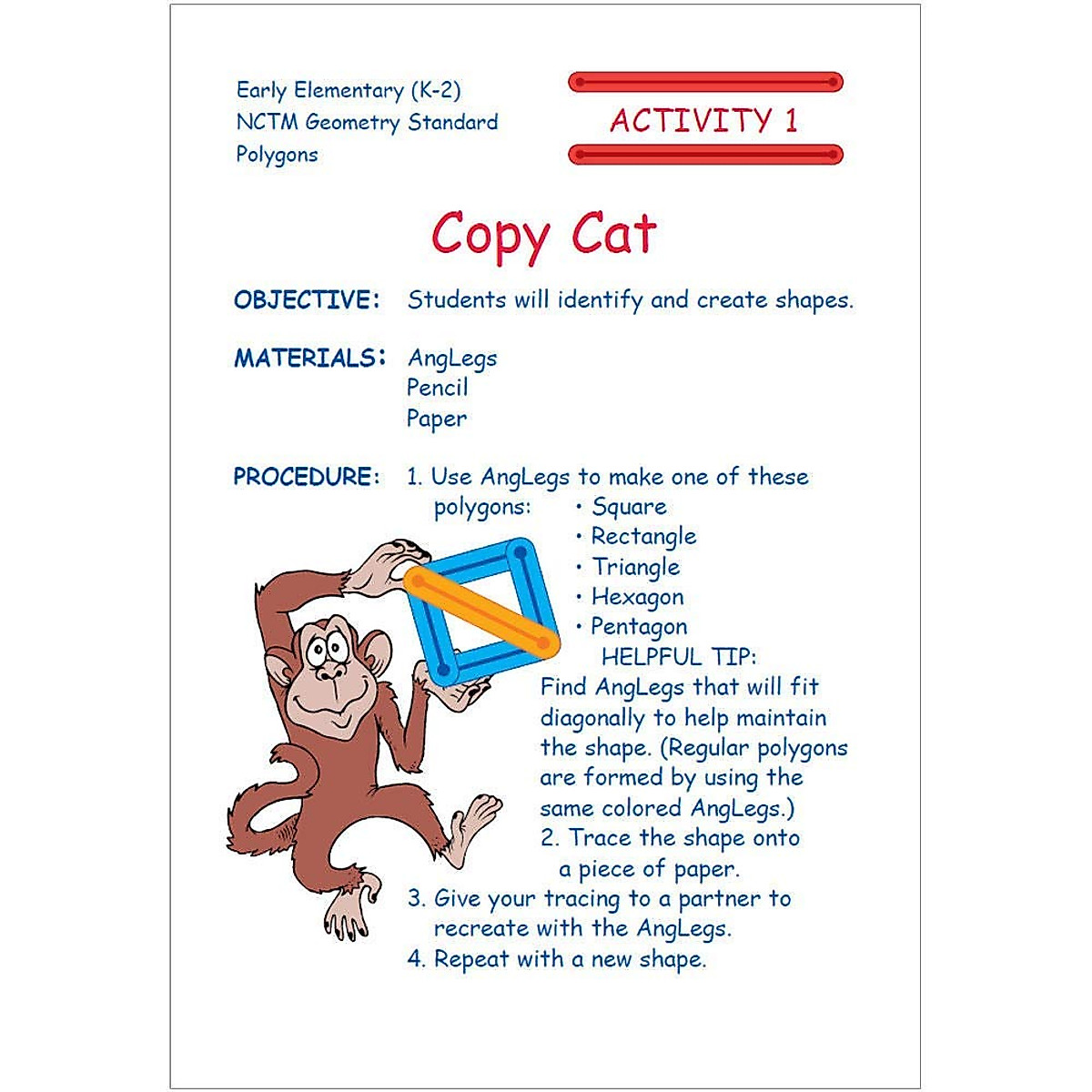 hand2mind AngLegs Classroom Kit with Protractors, Explore Angles, Shapes, and Geometry, Triangle Geometry, Math Manipulatives, Shape Geometry, Geometry Resource, Montessori Math (6 Sets of 72)