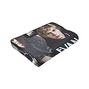 Blanket Evan Peters Soft Warm Fluffy Lightweight Blanket for Throws Blankets All Season for Bedroom Living Room (50"x40")