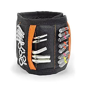 SuZhi Magnetic Wristband for Holding Screws, Magnetic Tool Holder Strip, Magnetic Screw Holder -15pcs Strong Magnets for Holding Screws,Nails for reparing Under The car, Climbing high